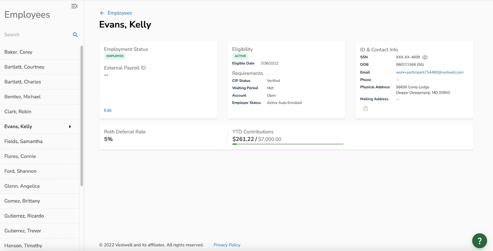 Employee Details – Nevada Employee Savings Trust